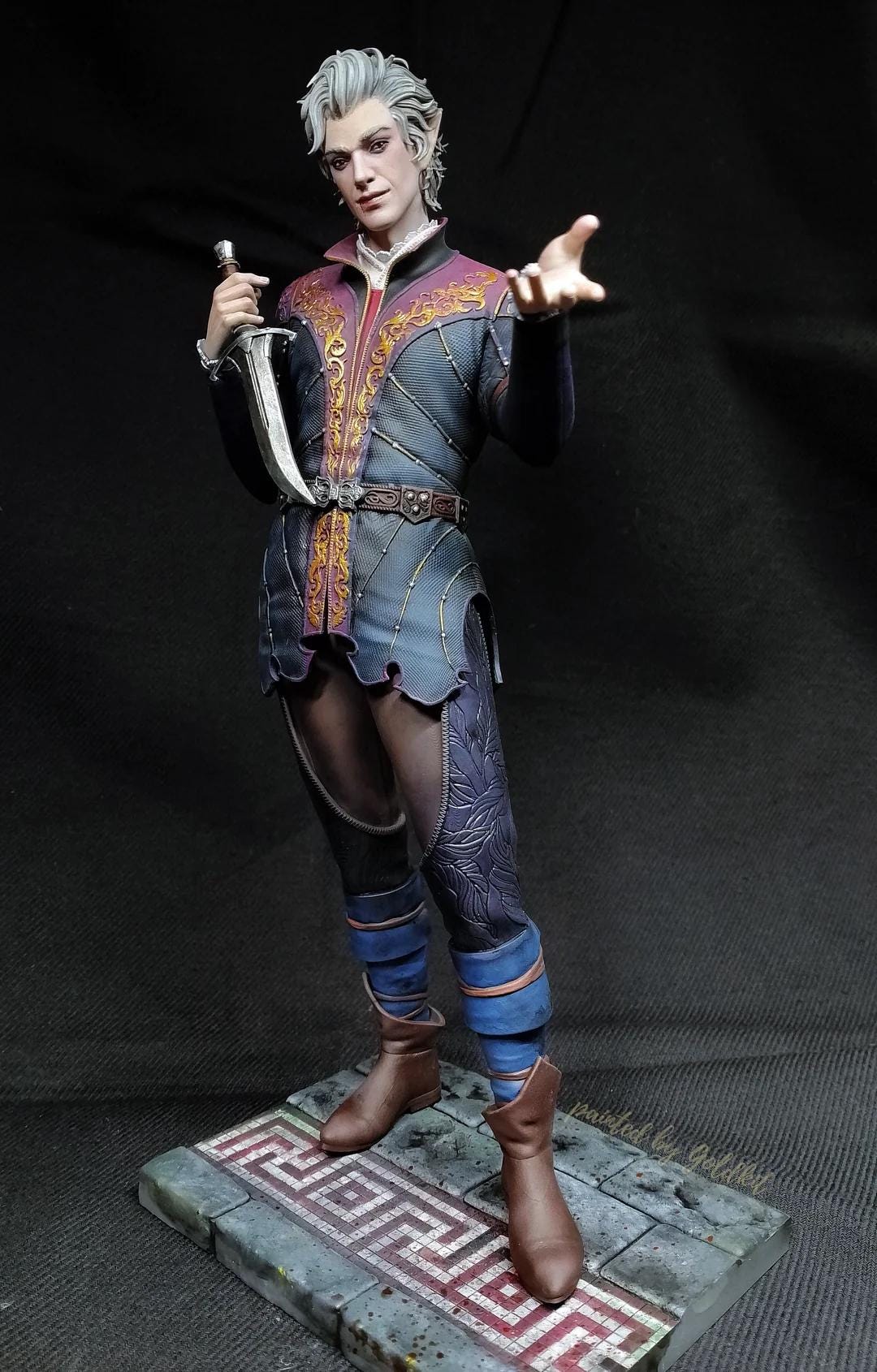 Astarion Baldur’s Gate 3 Figure – Hand-painted Vampire Elf Statue, Dark ...