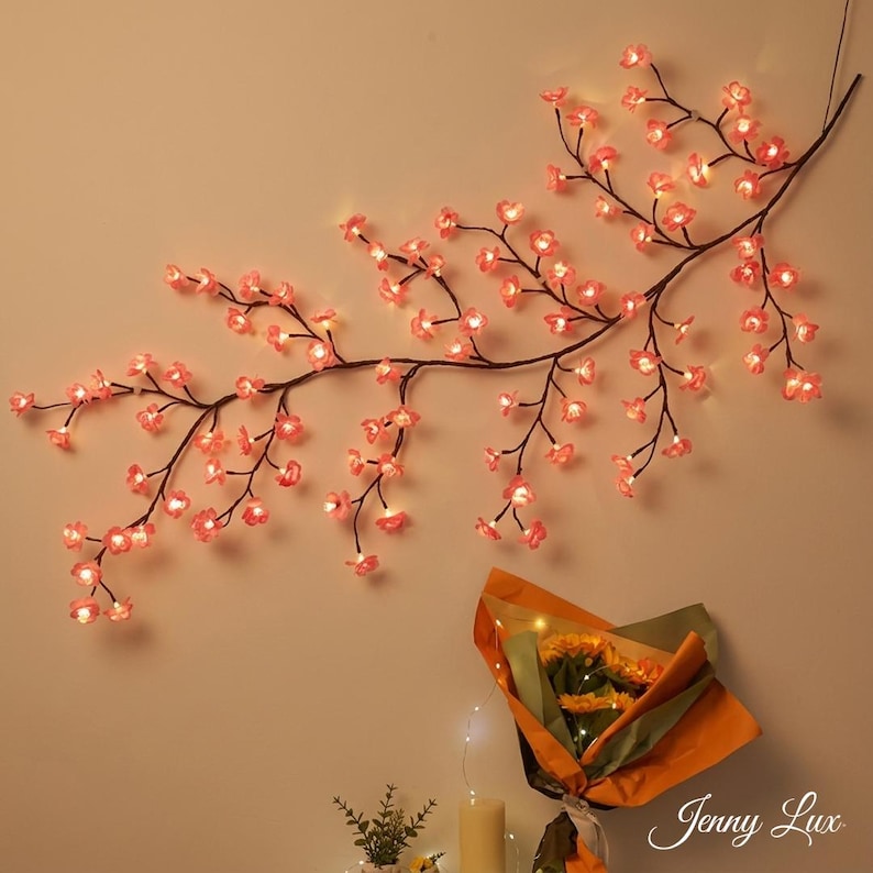 Cherry Blossom Tree Branch Lights | Willow Vine Pink LED | Celestial ...