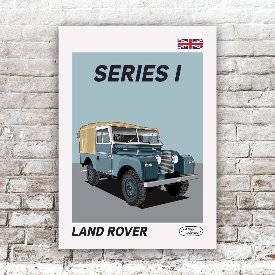 Land Rover Series I (series 1 / S1) Wall Art Print | Retro Automotive ...