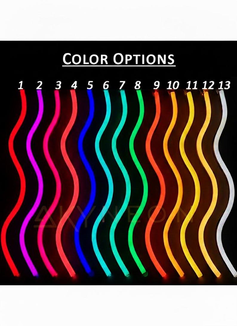 Custom Neon Sign, Size; 8-100 Inches, Color; Determined Upon Request ...