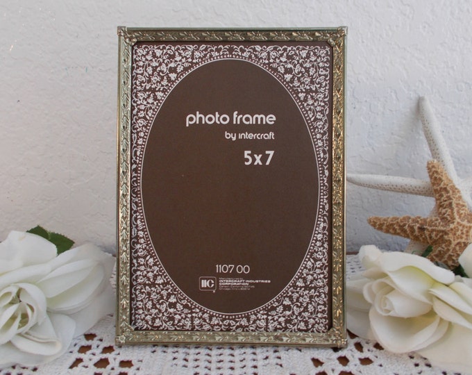 Vintage Ornate Gold Metal Picture Frame 5 X 7 Rustic Shabby - Etsy