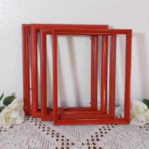 Rustic Red Picture Frame up Cycled Vintage Wood 8 X 10 Photo Decoration ...