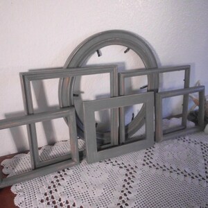 Gray Picture Frame Set Rustic Grey Shabby Chic Distressed French ...