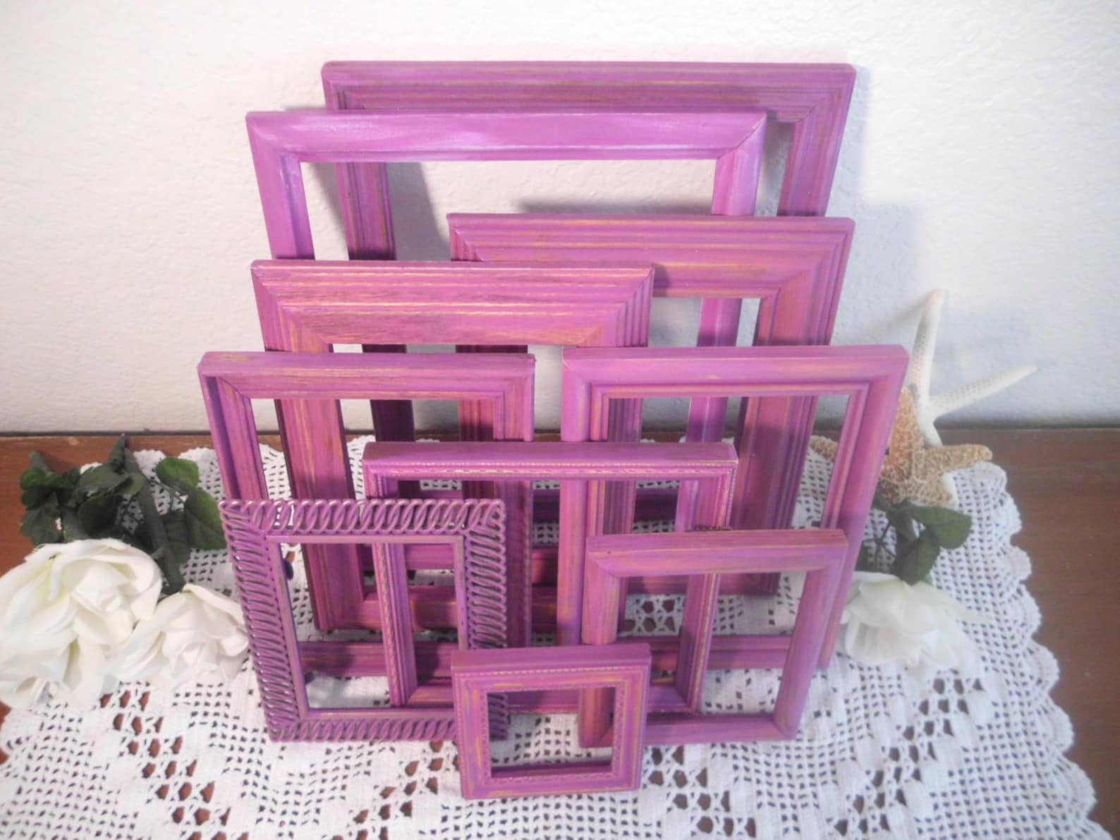 Radiant Orchid Frame Set Photo Picture Shabby Paris Chic - Etsy