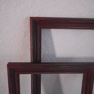 Rustic Country Barn Red Wood Frame Set Shabby Chic Distressed Picture ...