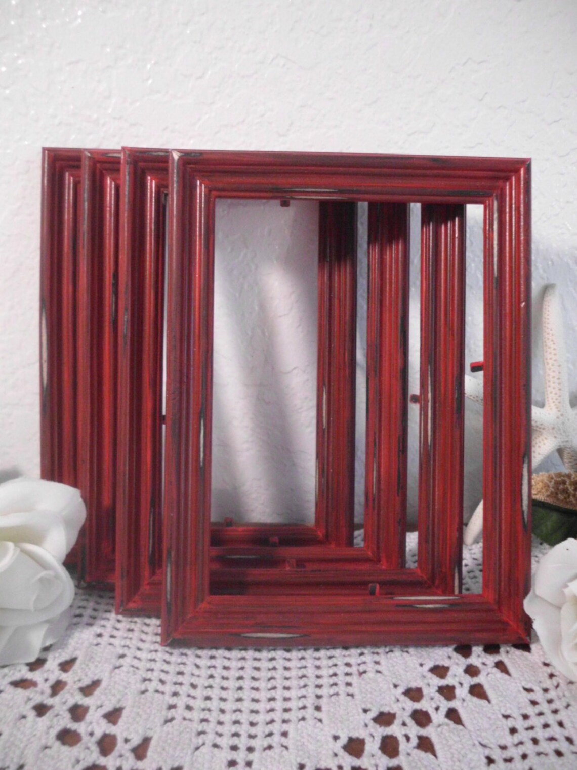 Rustic Red Wedding Frame Shabby Chic Distressed 4 X 6 or 5 X 7 - Etsy