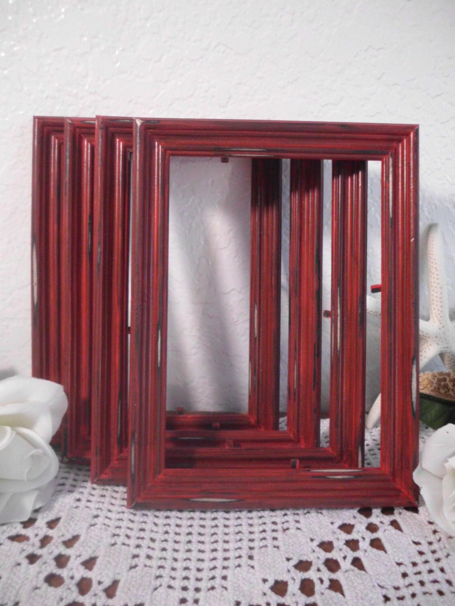 Rustic Red Wedding Frame Shabby Chic Distressed 4 X 6 or 5 X 7 - Etsy