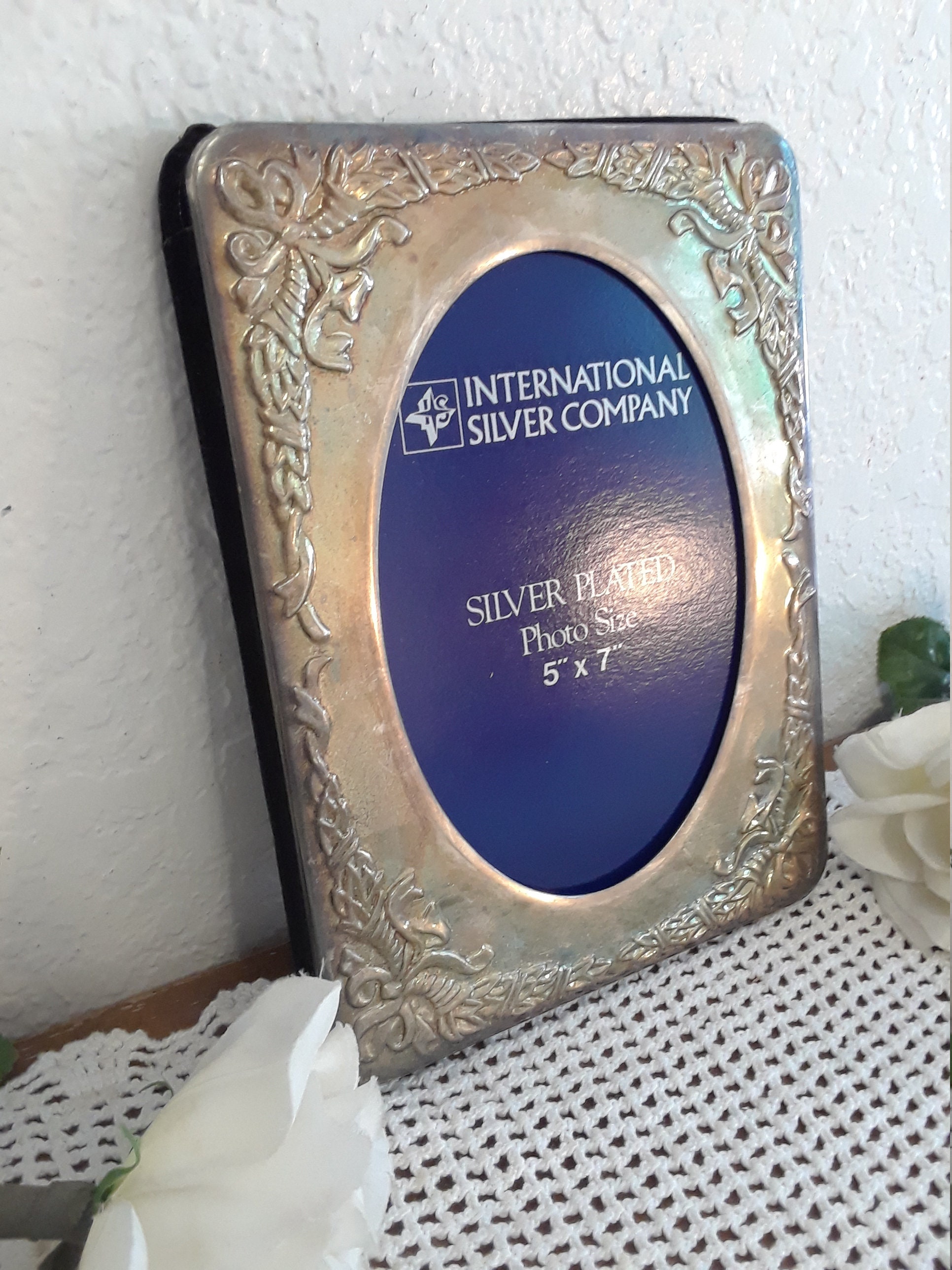 Vintage Silver Plate Picture Frame 5 X 7 Photo Decoration Mid Century ...