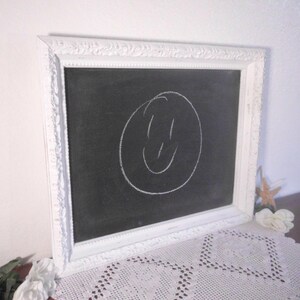 Ornate White Rustic Shabby Chic Distressed Chalkboard up Cycled Vintage ...