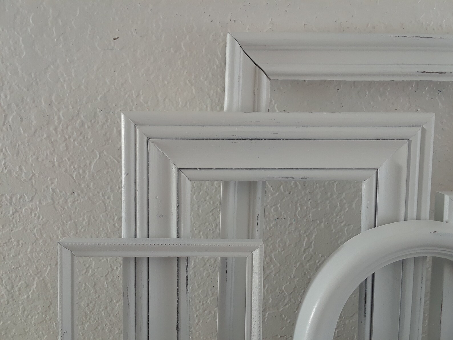 White Shabby Chic Picture Frame Set up Cycled Vintage Photo - Etsy