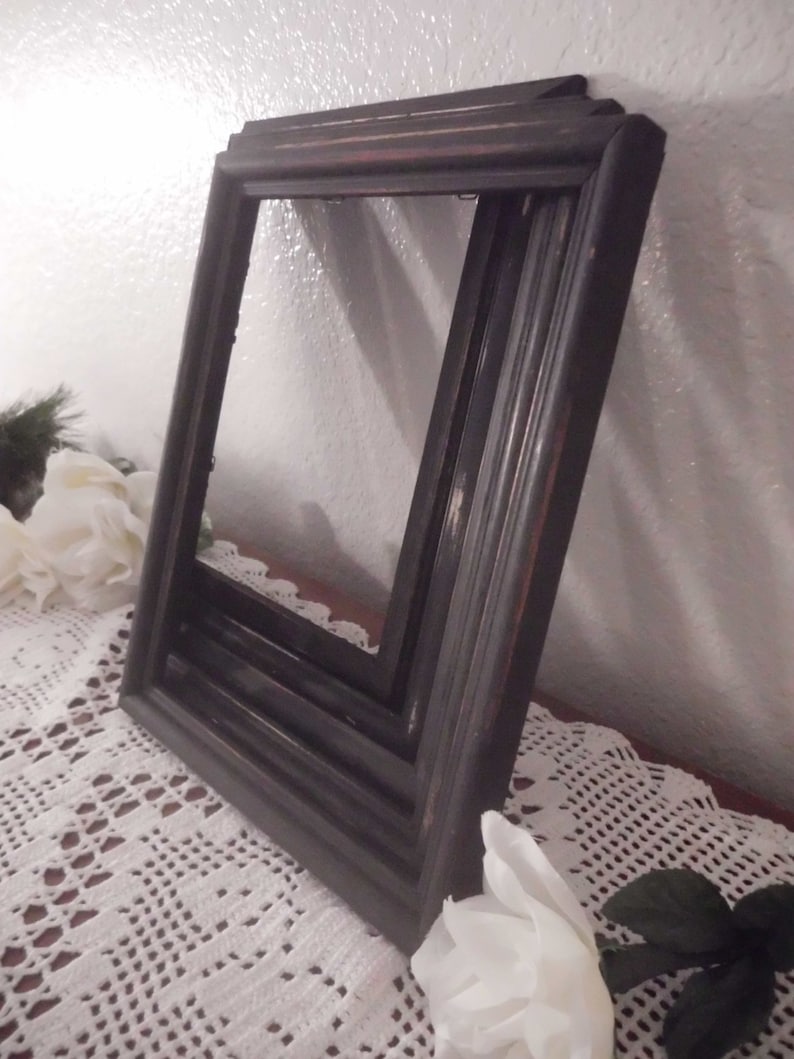 Rustic Black Frame 8 X 10 Shabby Chic Wedding Decor Distressed - Etsy