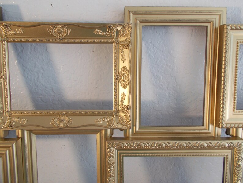 Gold Wedding Seating Chart Collage Frame Ornate Spring Summer - Etsy