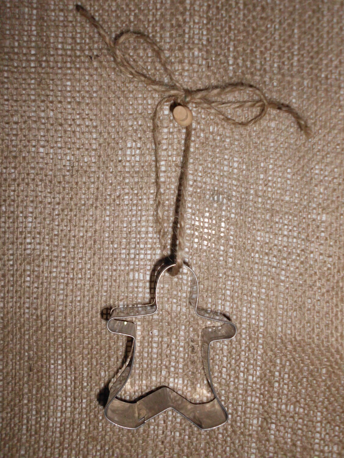 Vintage Metal Gingerbread Man Christmas Tree Cookie Cutter Ornament ...