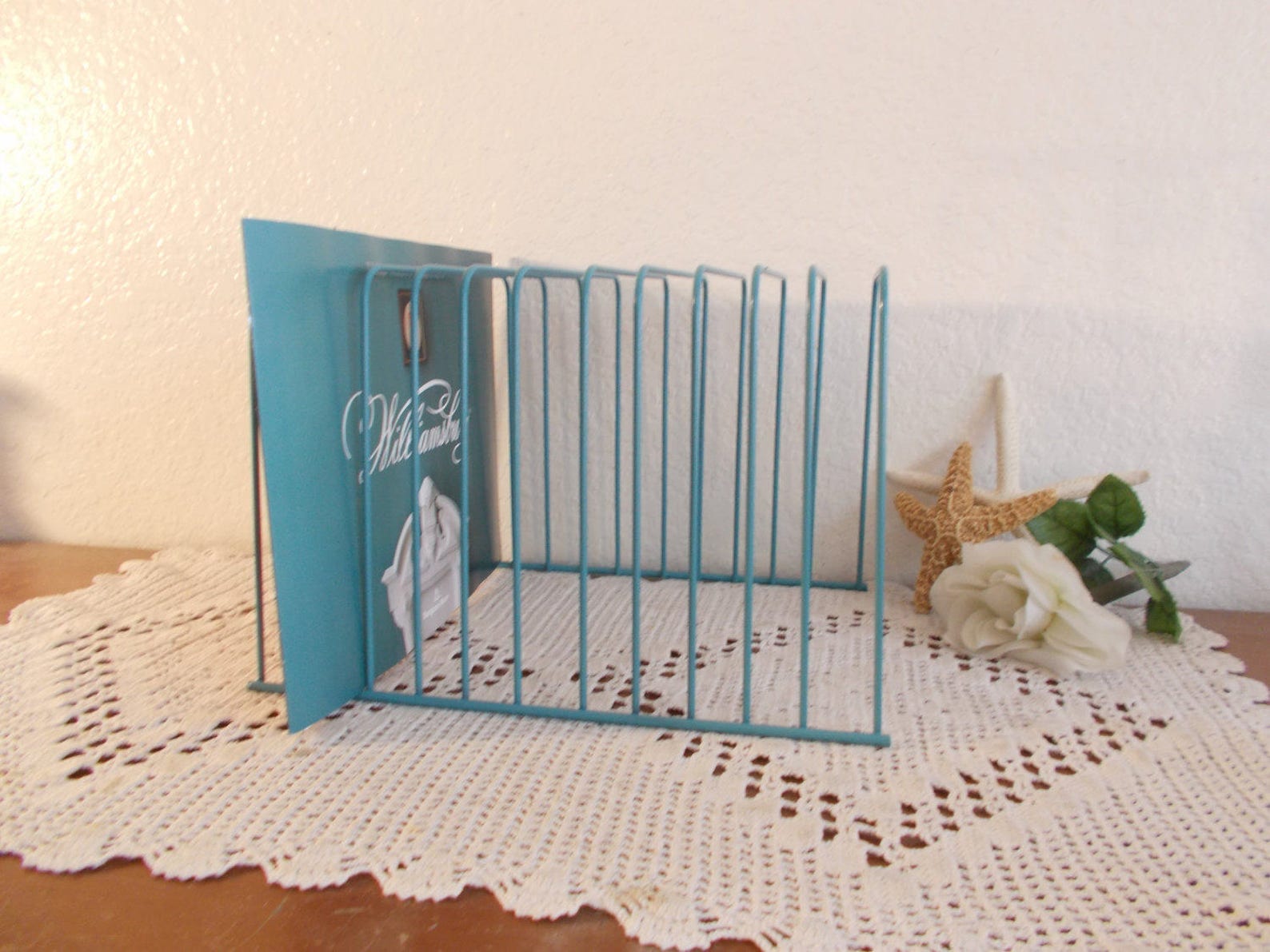 Aqua Turquoise Teal Blue Wire File Folder Holder Desk Storage | Etsy