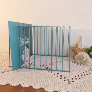 Aqua Turquoise Teal Blue Wire File Folder Holder Desk Storage Organizer ...