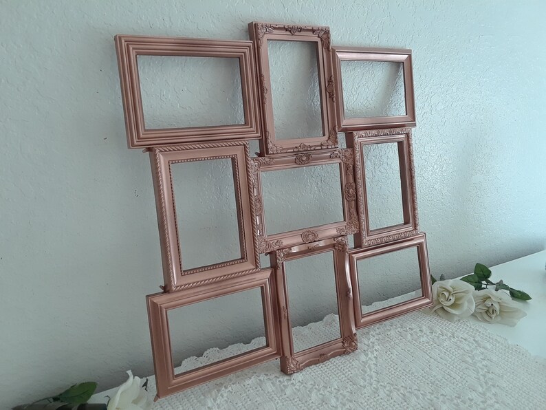Rose Gold Wedding Seating Chart Picture Frame Collage Photo - Etsy