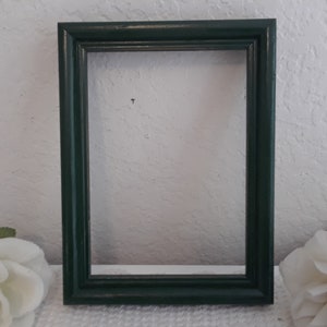 Dark Green Picture Frame Upcycled Vintage Rustic Shabby Chic Distressed ...