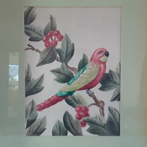 Vintage Shirrell Graves Art Deco Framed Airbrush Watercolor Painting ...