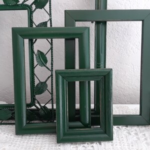 Dark Green Picture Frame Set up Cycled Vintage Rustic Shabby Chic ...