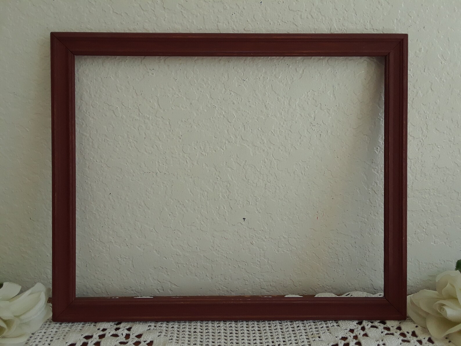 Burgundy Wine Picture Frame Up Cycled Vintage Rustic Shabby | Etsy