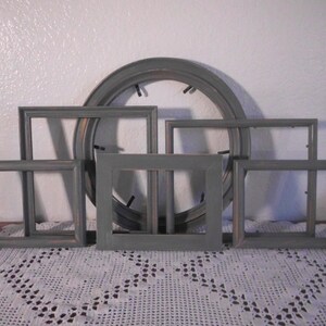 Gray Picture Frame Set Rustic Grey Shabby Chic Distressed French ...