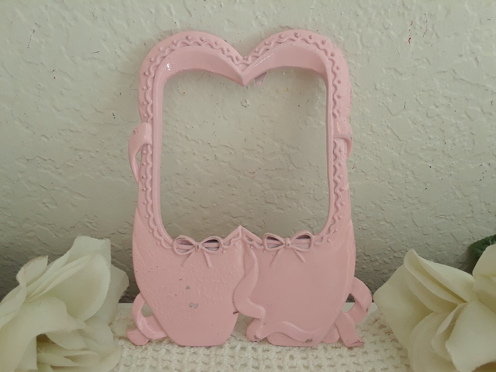 Pink Shabby Chic Ballet Slipper Picture Frame Upcycled Vintage - Etsy