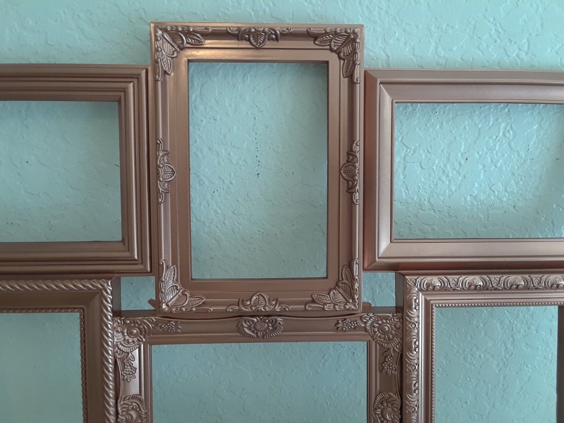 Rose Gold Wedding Seating Chart Picture Frame Collage Photo - Etsy