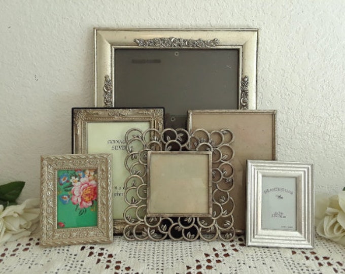 Vintage Silver Picture Frame Set Photo Gallery Collection Hollywood ...