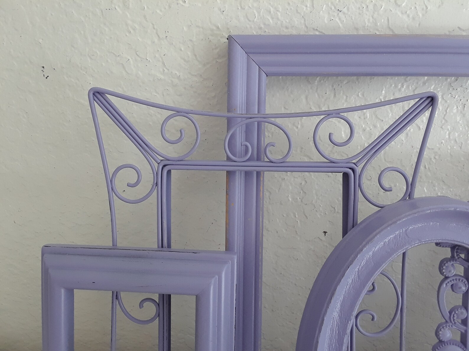 Light Lavender Purple Picture Frame Set Upcycled Vintage Photo Gallery ...