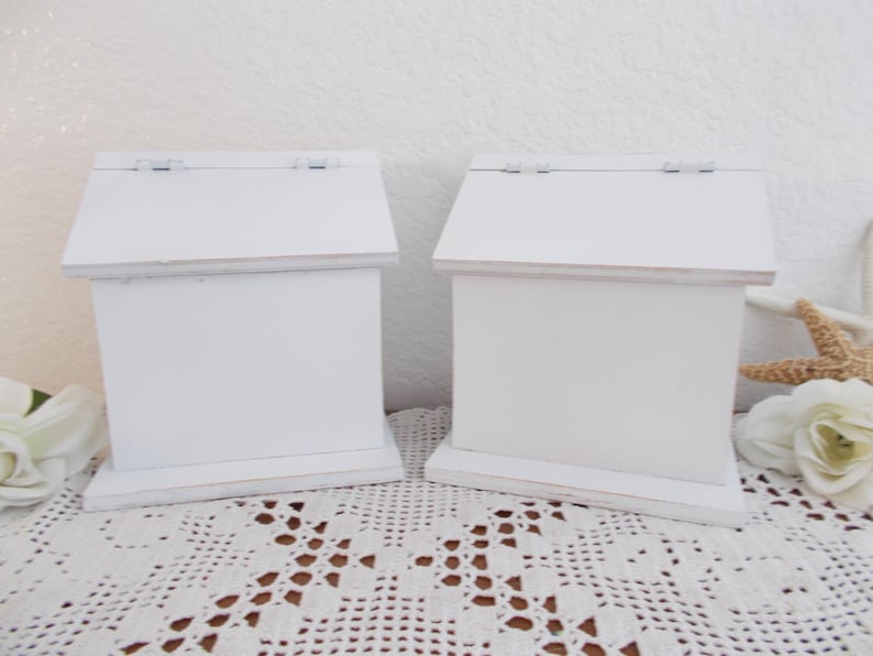 White Recipe File Box Index Card Storage Organizer Rustic | Etsy