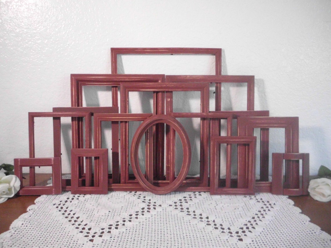 Barn Red Frame Set Large Instant Collection Rustic Shabby Chic ...