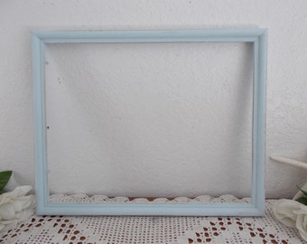 Light Blue Picture Frame Set Rustic Shabby Chic Distressed Beach ...