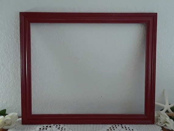 Large Colonial Red Picture Frame 16 X 20 Rustic Shabby Chic - Etsy