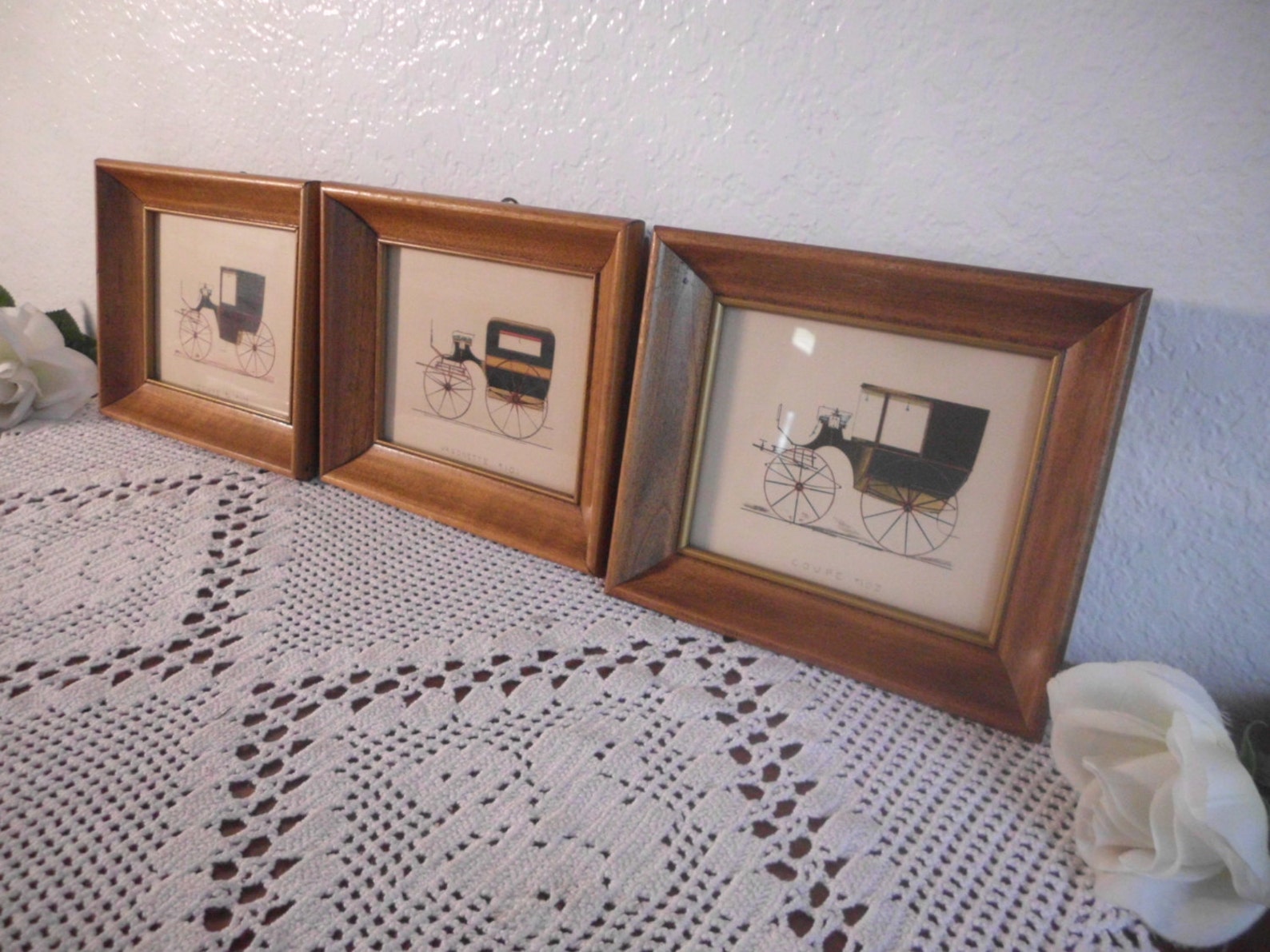 Vintage Car Picture Frame Set Mid Century Man Cave Home Decor | Etsy