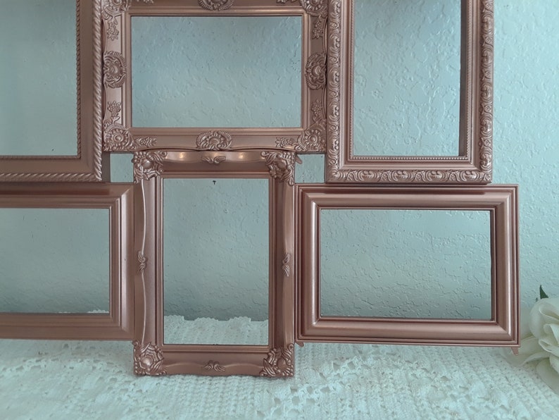 Rose Gold Wedding Seating Chart Picture Frame Collage Photo - Etsy