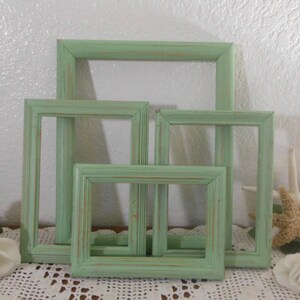 Light Green Frame Set Rustic Shabby Chic Distressed up Cycled Vintage ...