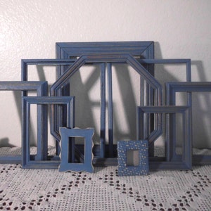 Blue Frame Set Picture Photo Decoration Beach Cottage Coastal Seaside ...