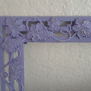 Iris Lavender Purple Grape Picture Frame Upcycled Vintage Rustic Shabby ...