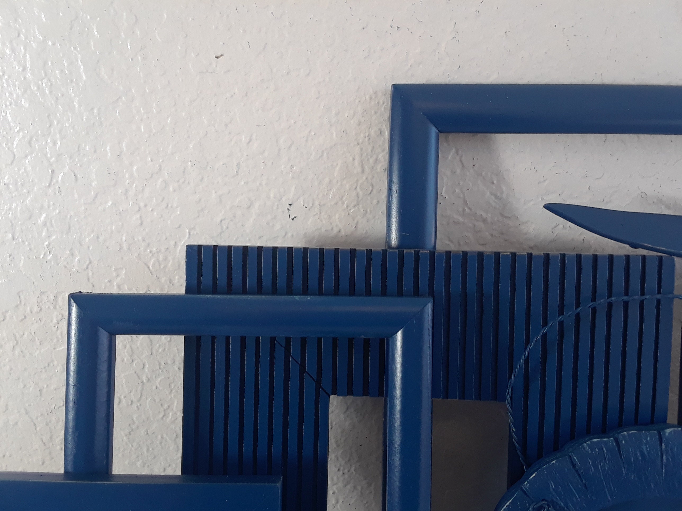 Navy Blue Picture Frame Set Rustic Shabby Chic Distressed | Etsy