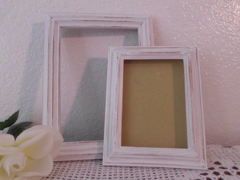 White Frame Set Shabby Chic Photo Picture Distressed Beach | Etsy