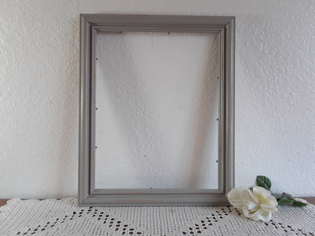 Grey Picture Frame up Cycled Vintage Wide Wood 11 X 14 Gray Photo ...
