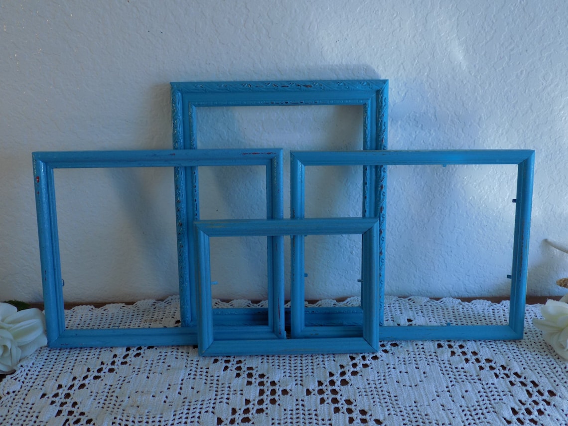 Beach Cottage Blue Shabby Chic Picture Frames Gallery - Etsy