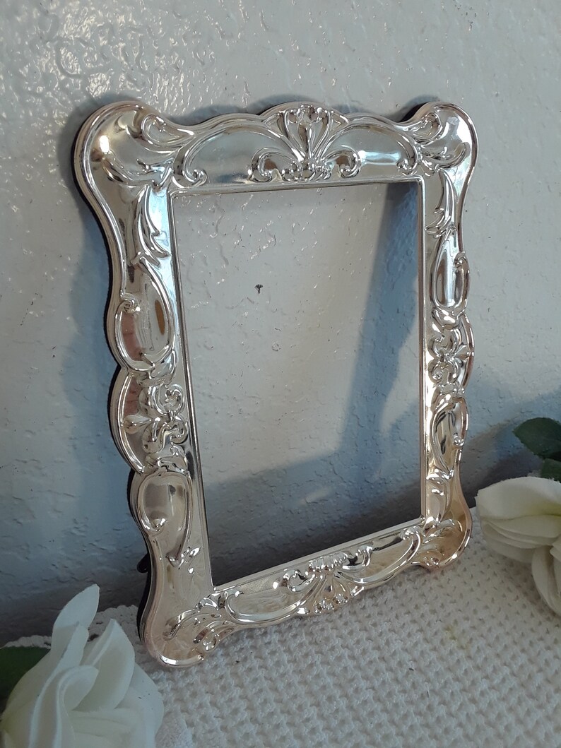 Vintage Silver Plated Picture Frame Ornate Scrolled Scalloped - Etsy