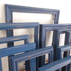 Navy Blue Frame Set Rustic Nautical Cape Cod Shabby Chic Distressed ...