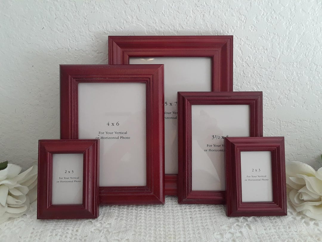 Vintage Rosewood Picture Frame Set Photo Gallery Collection Retro ...