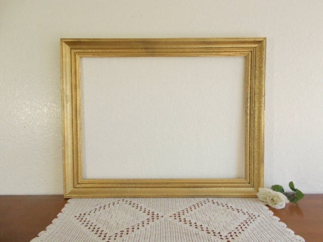 Large Gold Glitter Picture Frame 18 X 24 Photo Decoration Upcycled ...