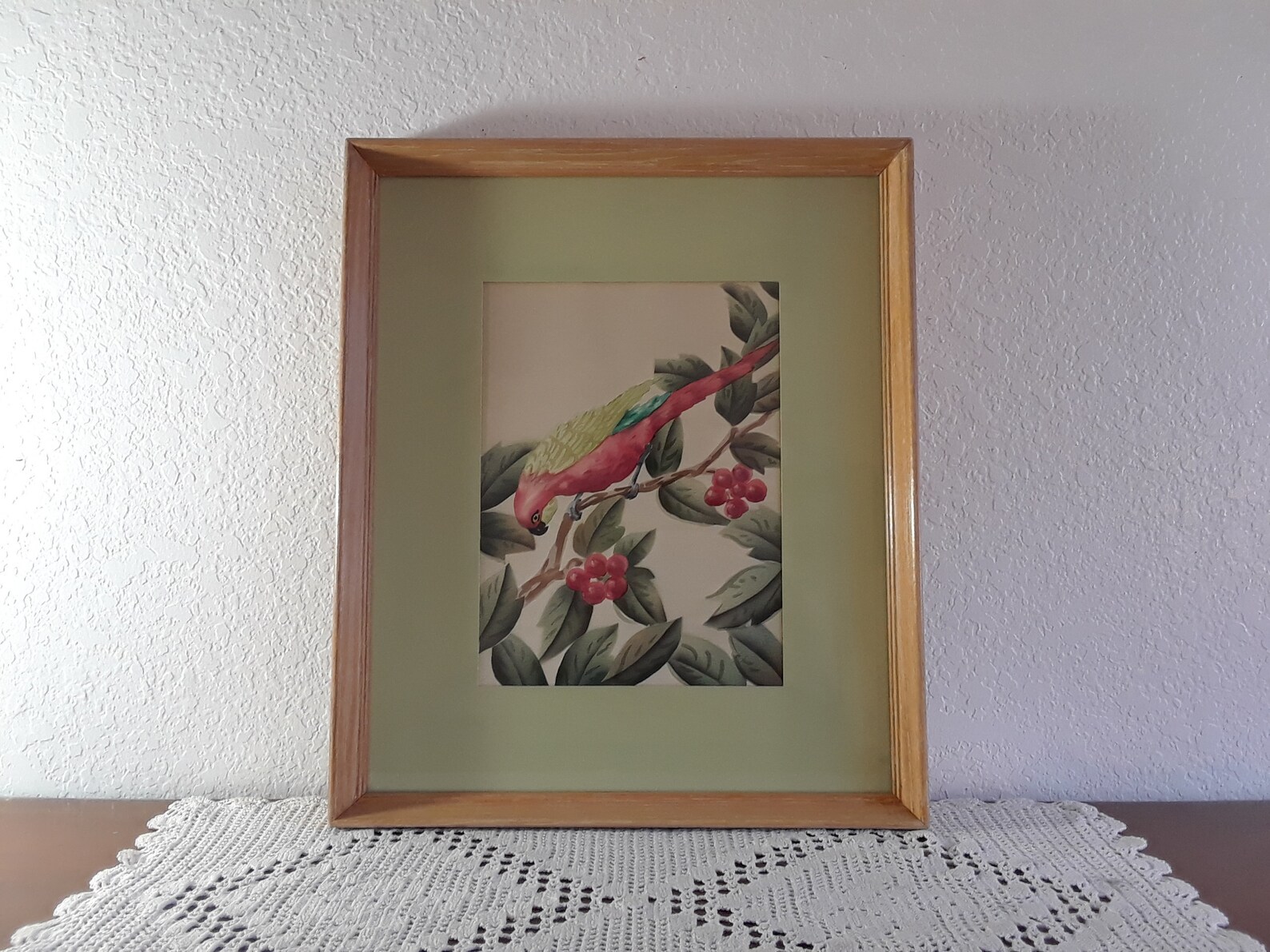 Vintage Shirrell Graves Art Deco Framed Airbrush Watercolor Painting ...