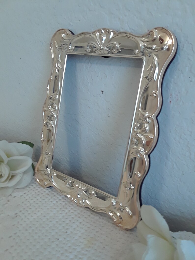 Vintage Silver Plated Picture Frame Ornate Scrolled Scalloped - Etsy