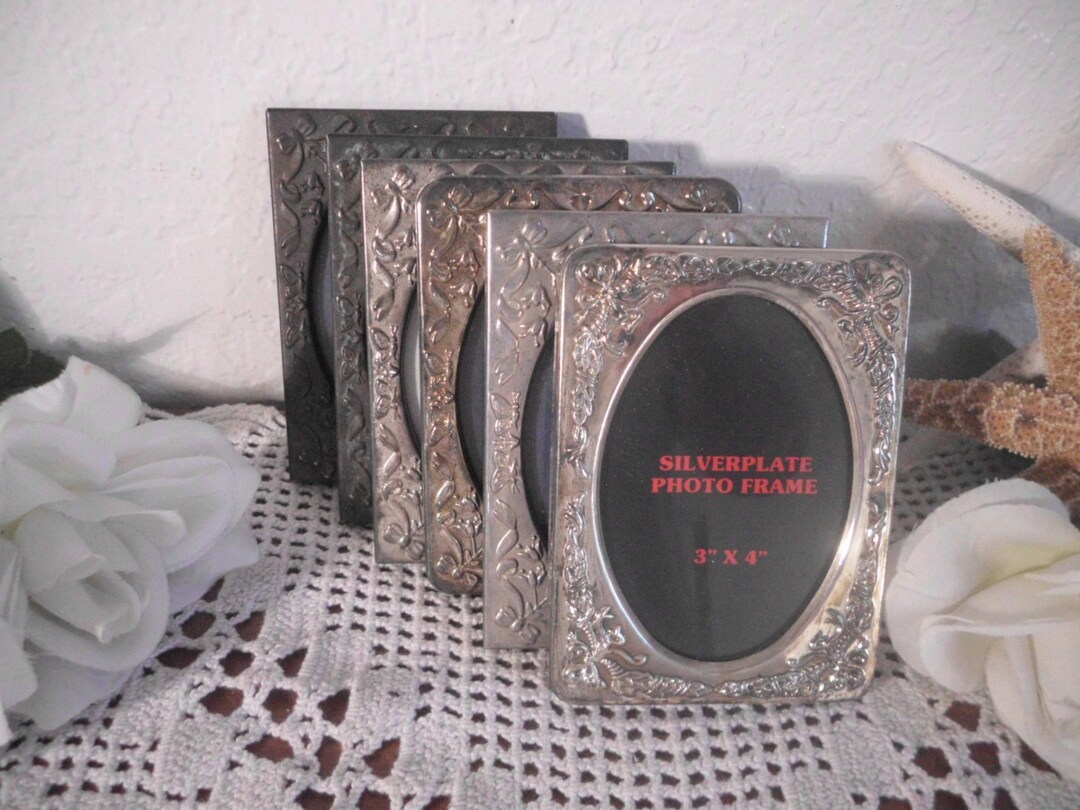Vintage Silver Plate Picture Frame 5 X 7 Photo Decoration Mid Century ...
