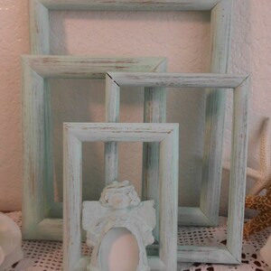Mint Green Picture Frame Set Rustic Shabby Chic Distressed Beach ...